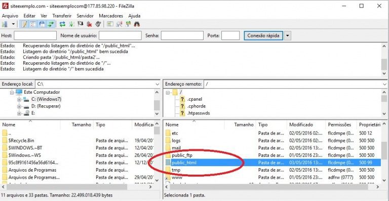 Chmod: Configurando permissões por FTP usando Filezilla | Homehost Chmod: Configurando permissões por FTP usando Filezilla | Homehost