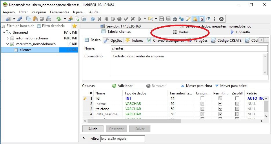 Heidi SQL: Como conectar, criar tabela e inserir dados | Homehost