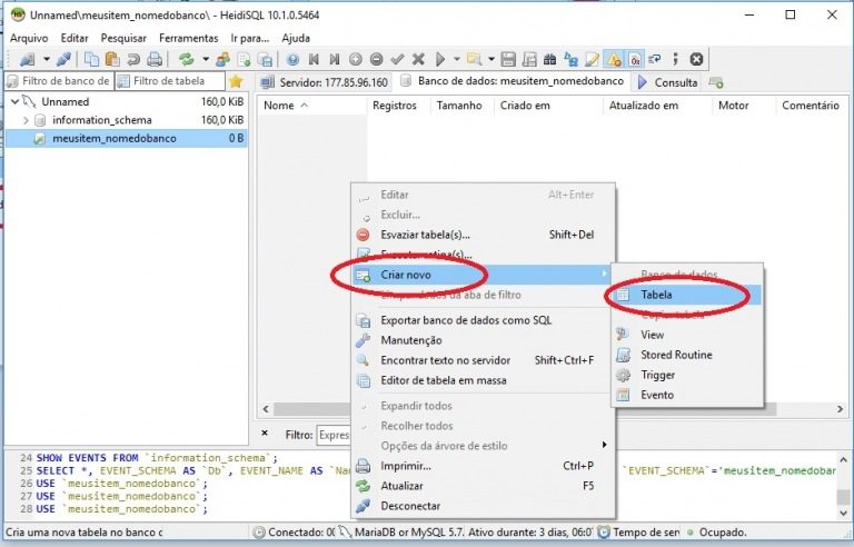 Heidi SQL: Como conectar, criar tabela e inserir dados | Homehost