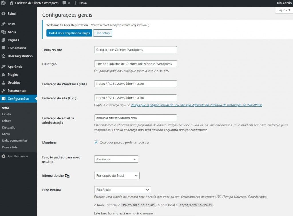Como fazer um site de cadastro de clientes em Wordpress passo a passo ...