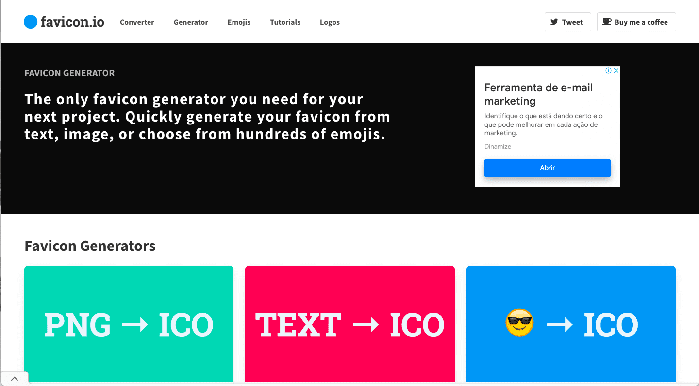 Gerador de Favicon: como gerar o ícone do site online